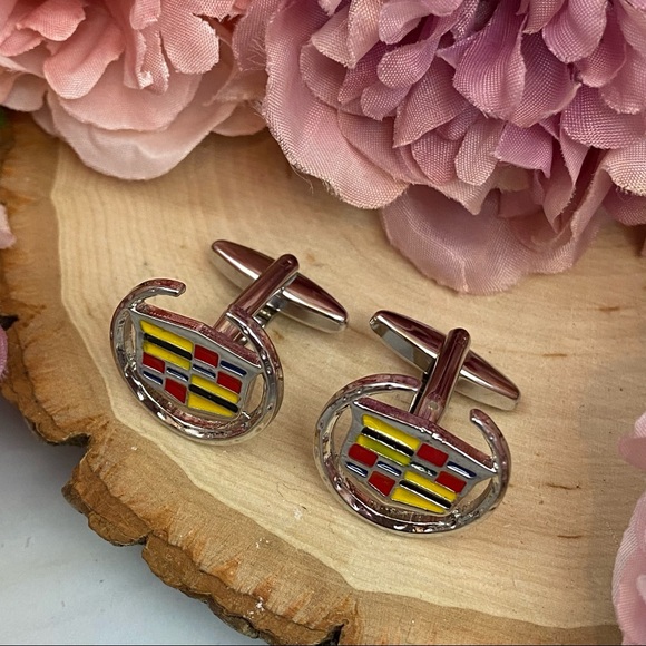 Accessories | Cadillac Inspired Crest And Shield Logo Cufflinks | Poshmark